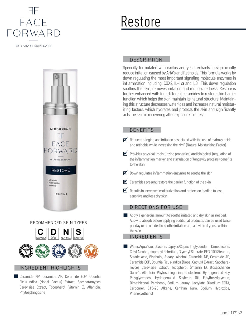 Face Forward Restore – LaHaye Skin Care