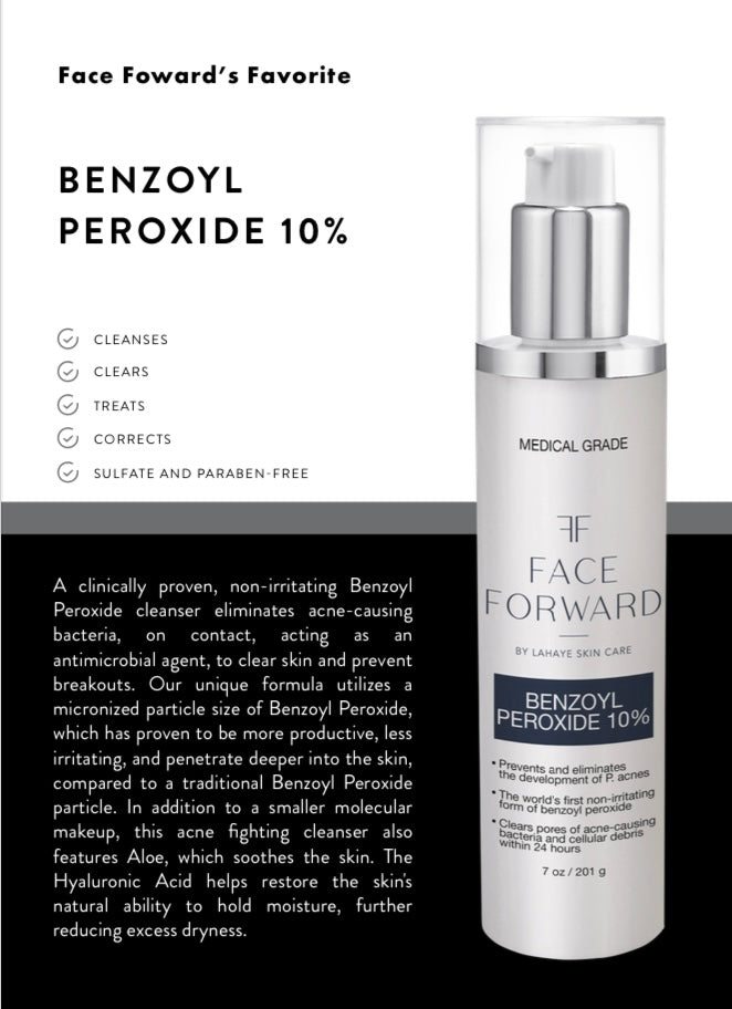 Benzoyl Peroxide 10% with Aloe ** New Improved Formula – LaHaye Skin Care